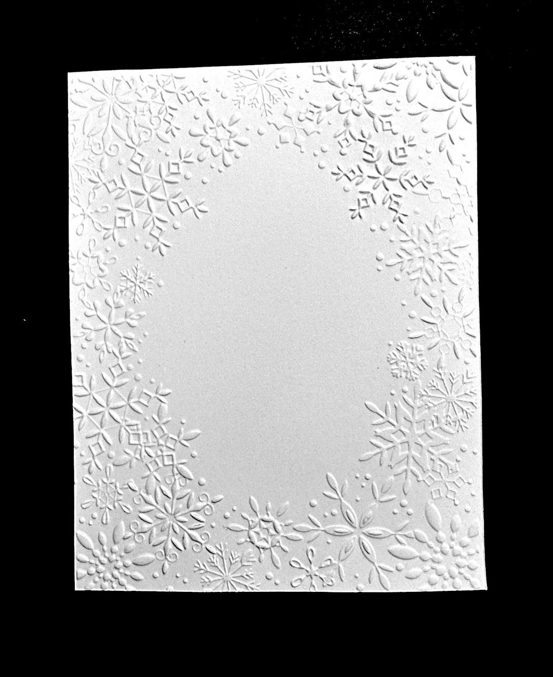 Set of 4 Embossed Card Fronts, Embossed Card Sheets, Snowflake Frame - Etsy