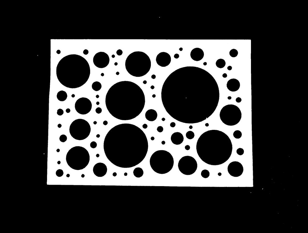 6 Die Cut Outs, Small Card Front With Circles - Etsy