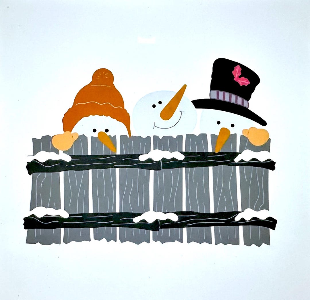 23 Pc Never Been Used, Cutting Die, Snowmen, Fence - Etsy