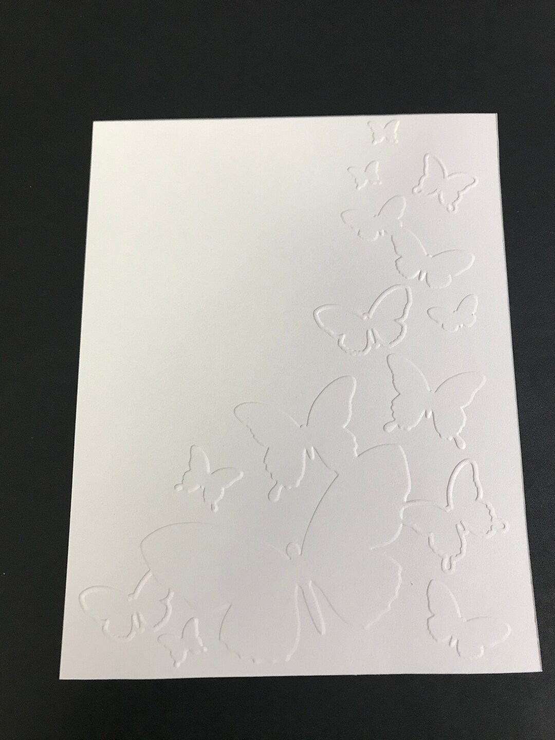 Set of 4 Embossed Card Fronts, Butterflies - Etsy