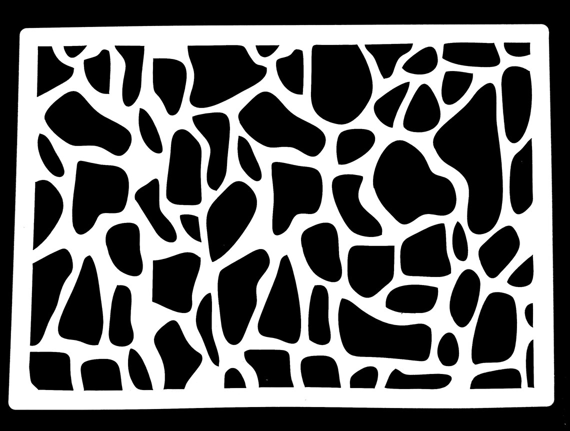 1 Pc Plastic Re-useable Stencil, Rounded Type Shapes - Etsy