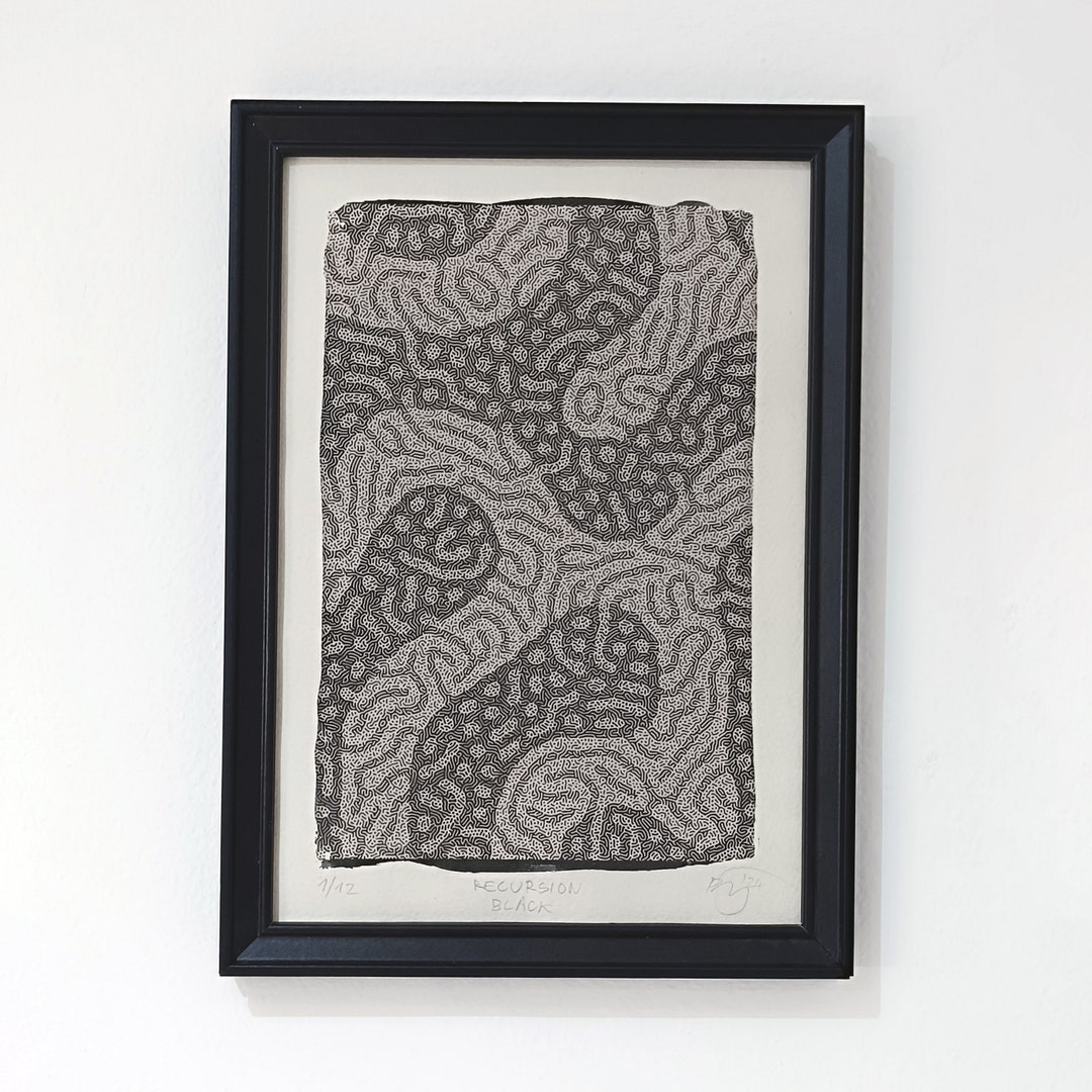 Recursion - Black, Original Cyanotype Print - Etsy