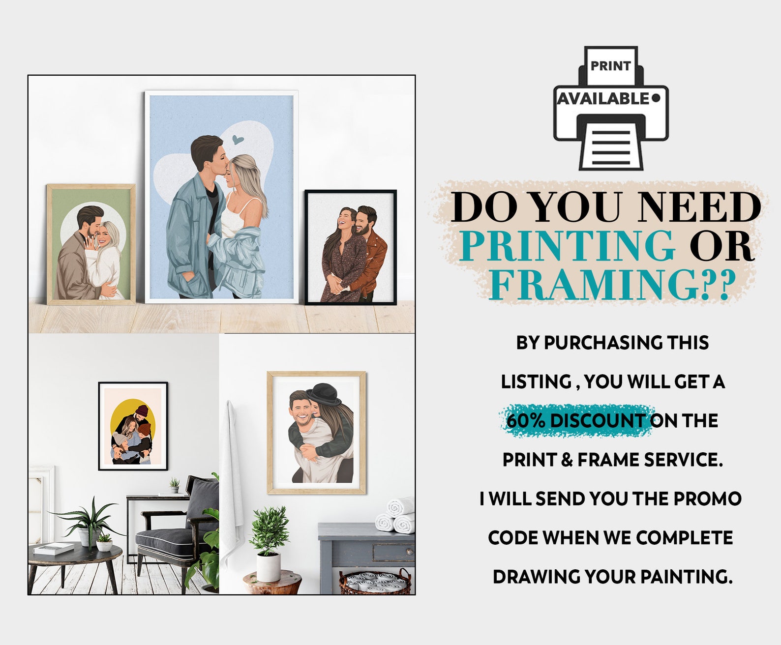 Personalized Faceless Photo, Drawing From Photo, Faceless Portraits for ...