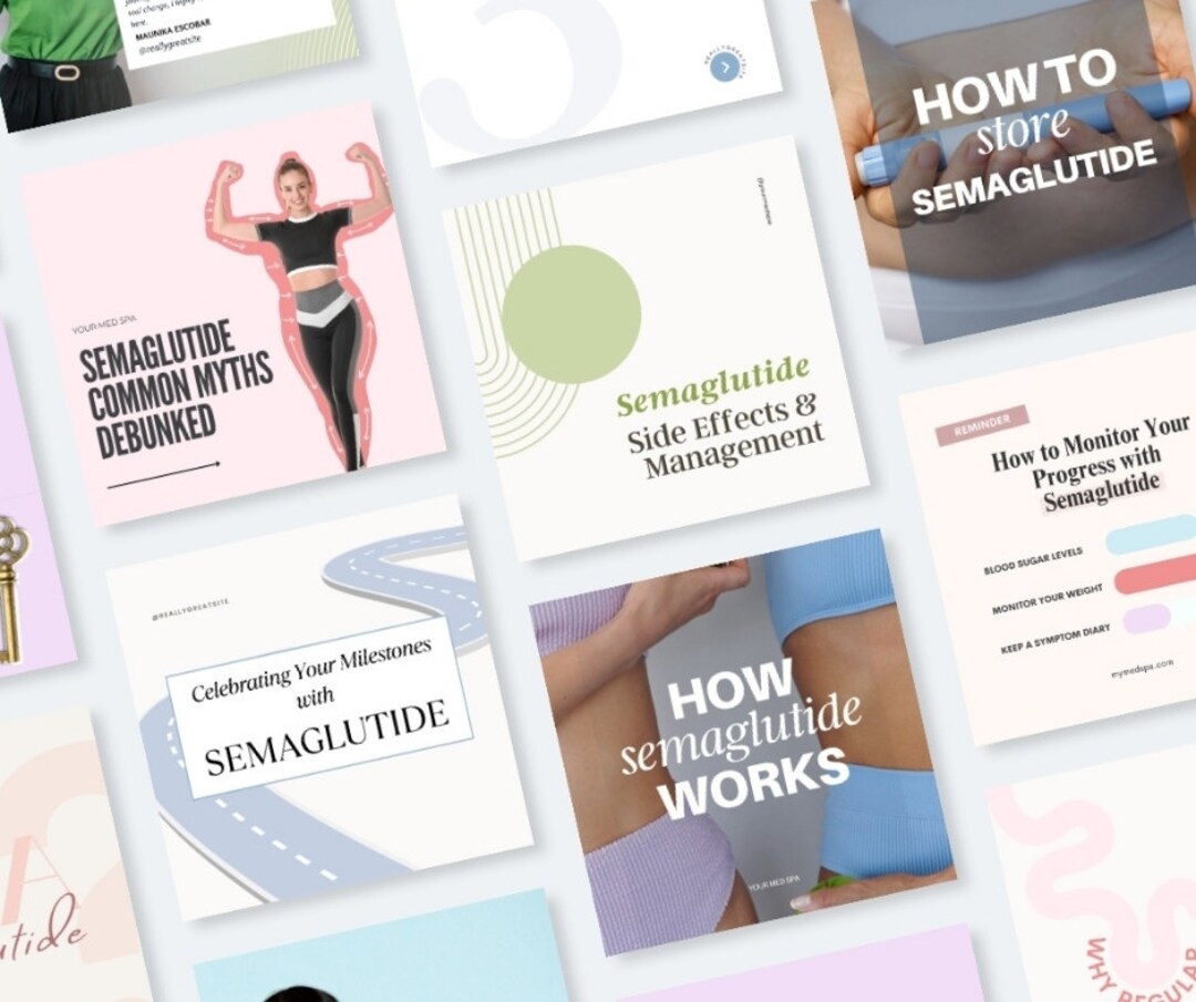 Weight Loss Social Media Templates, Instagram Posts for Ozempic ...