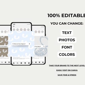 Orthodontist Instagram Templates | Dental Social Media Kit | Braces and ...