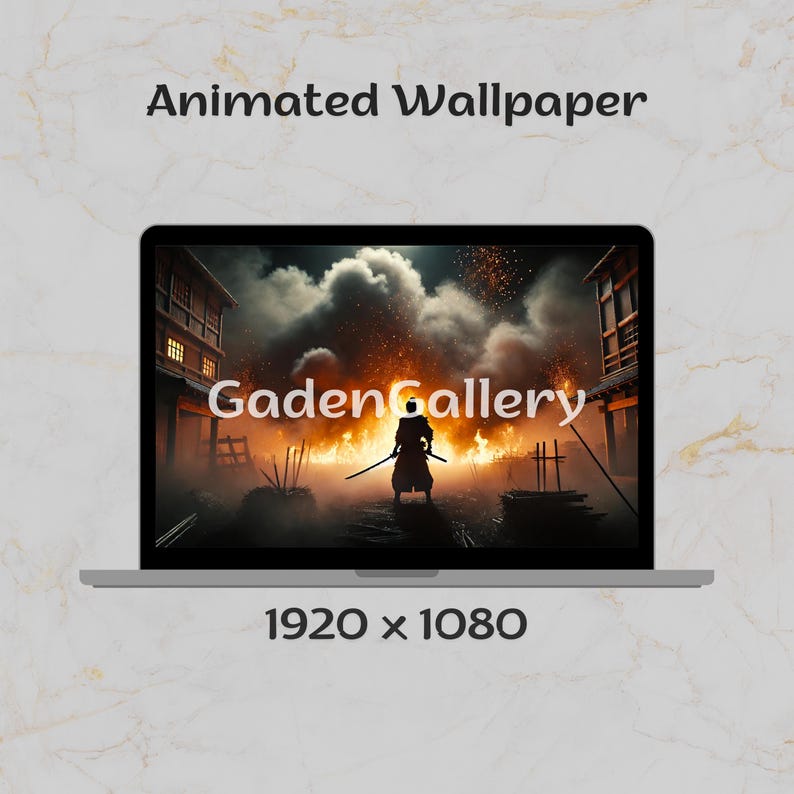 Live Animated Samurai Wallpaper, Digital Moving Desktop Background ...