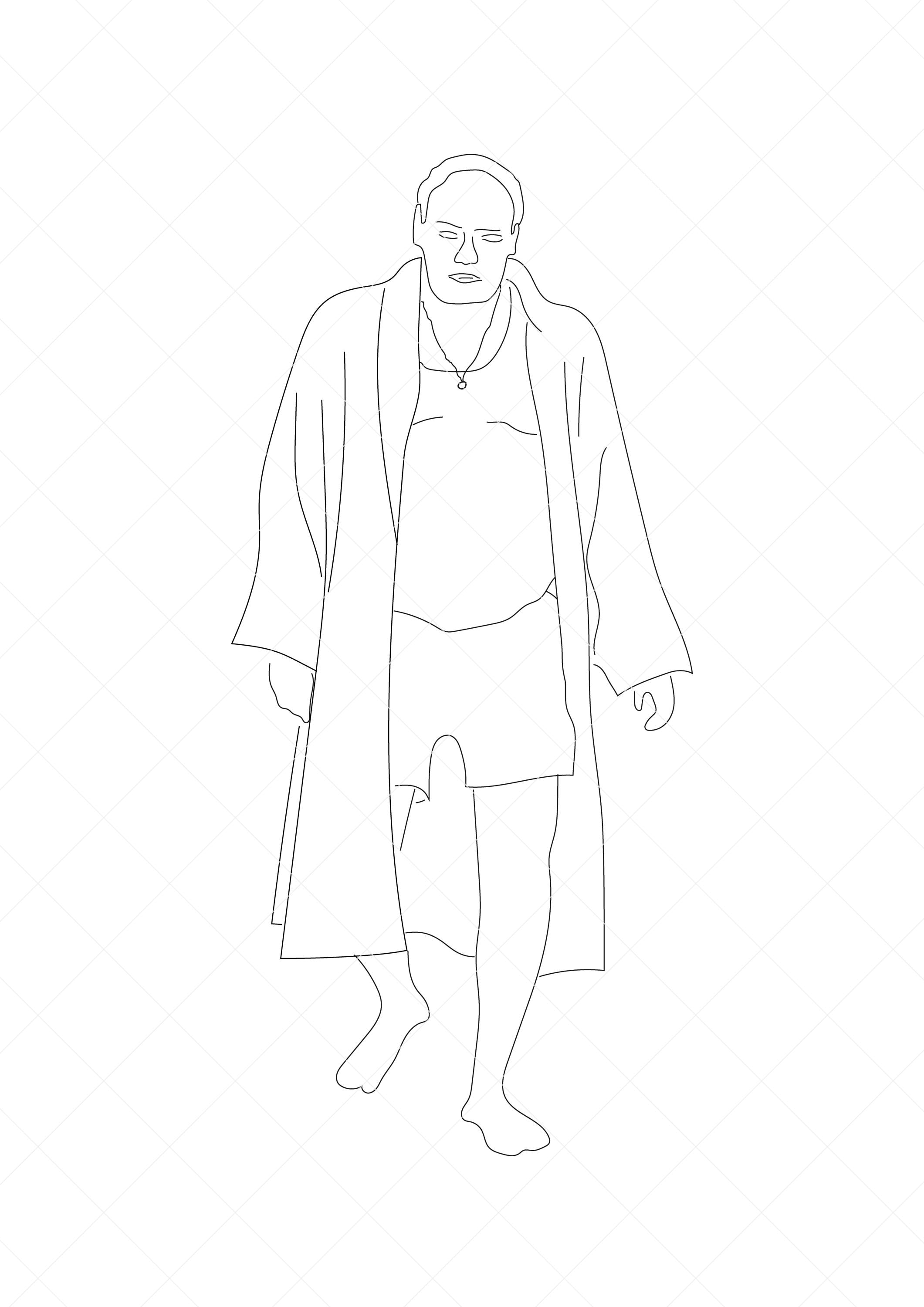 The Sopranos Main Characters Line Art - Digital PNG & Vector Files | TV ...