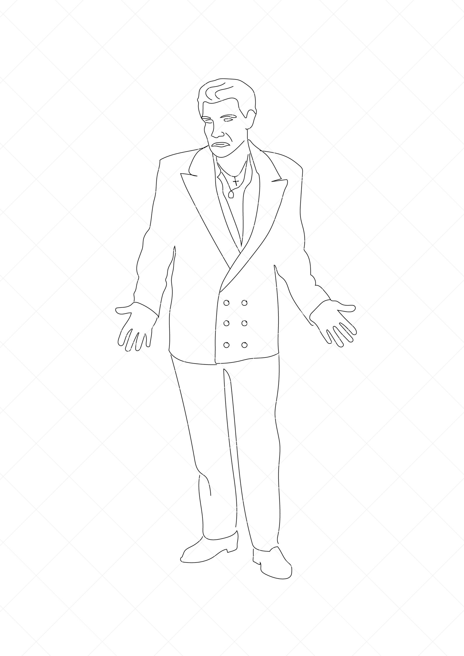 The Sopranos Main Characters Line Art - Digital PNG & Vector Files | TV ...