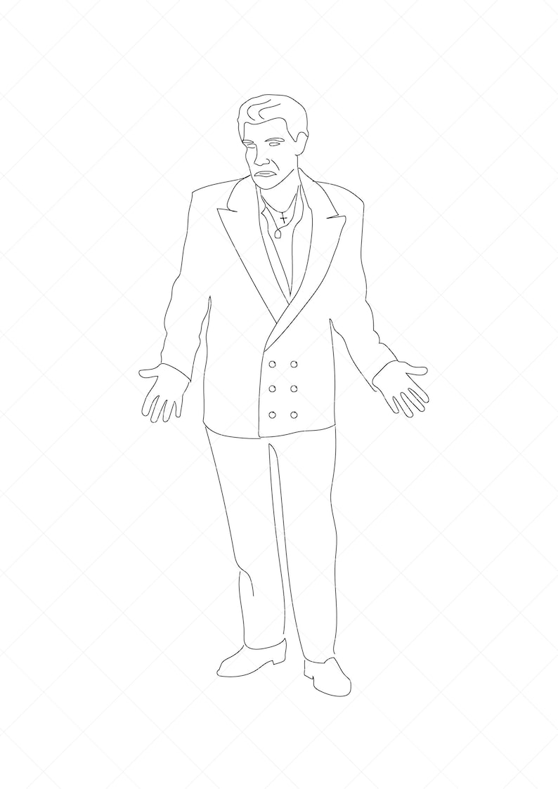 The Sopranos Main Characters Line Art - Digital PNG & Vector Files | TV ...