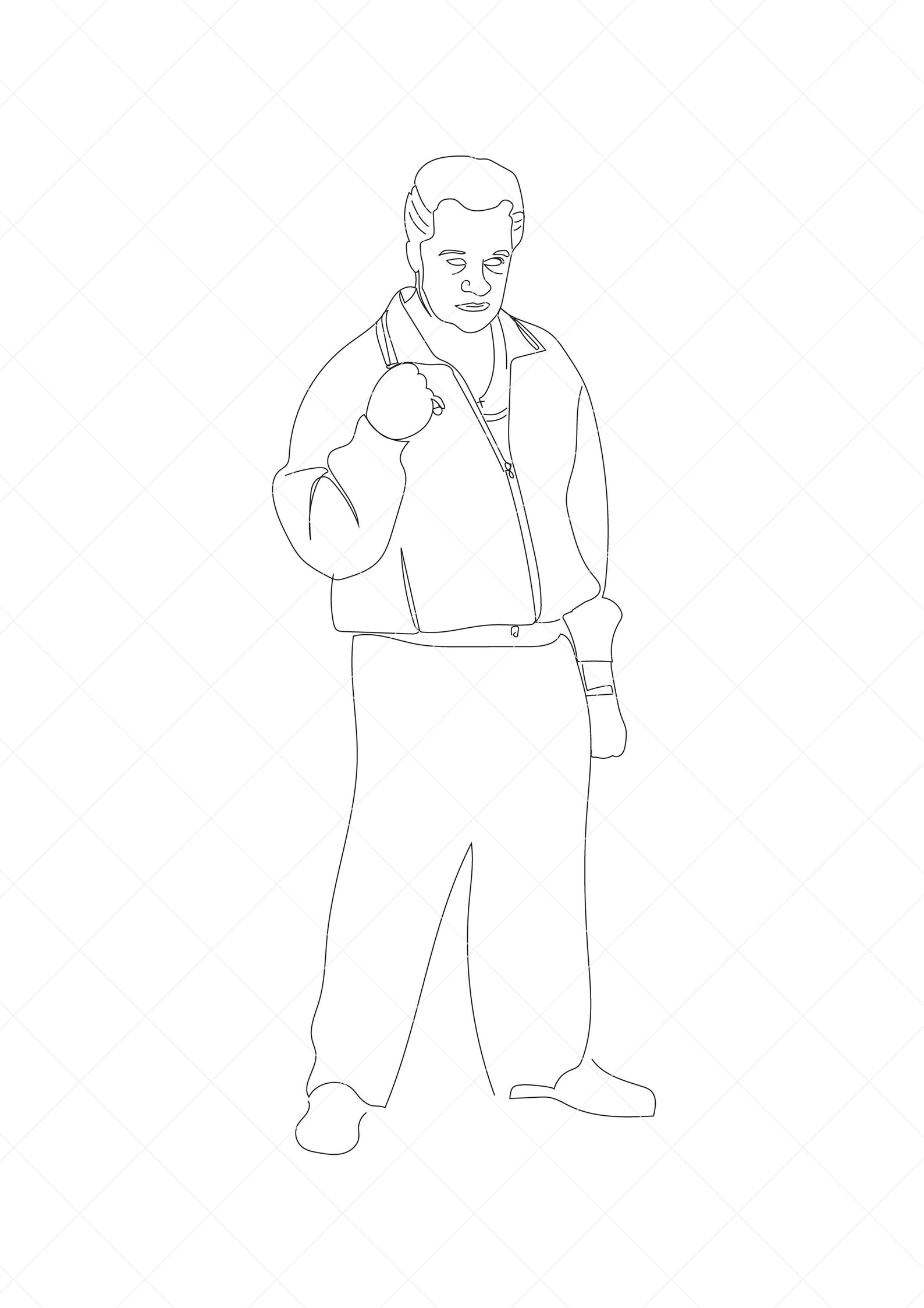 The Sopranos Main Characters Line Art - Digital PNG & Vector Files | TV ...