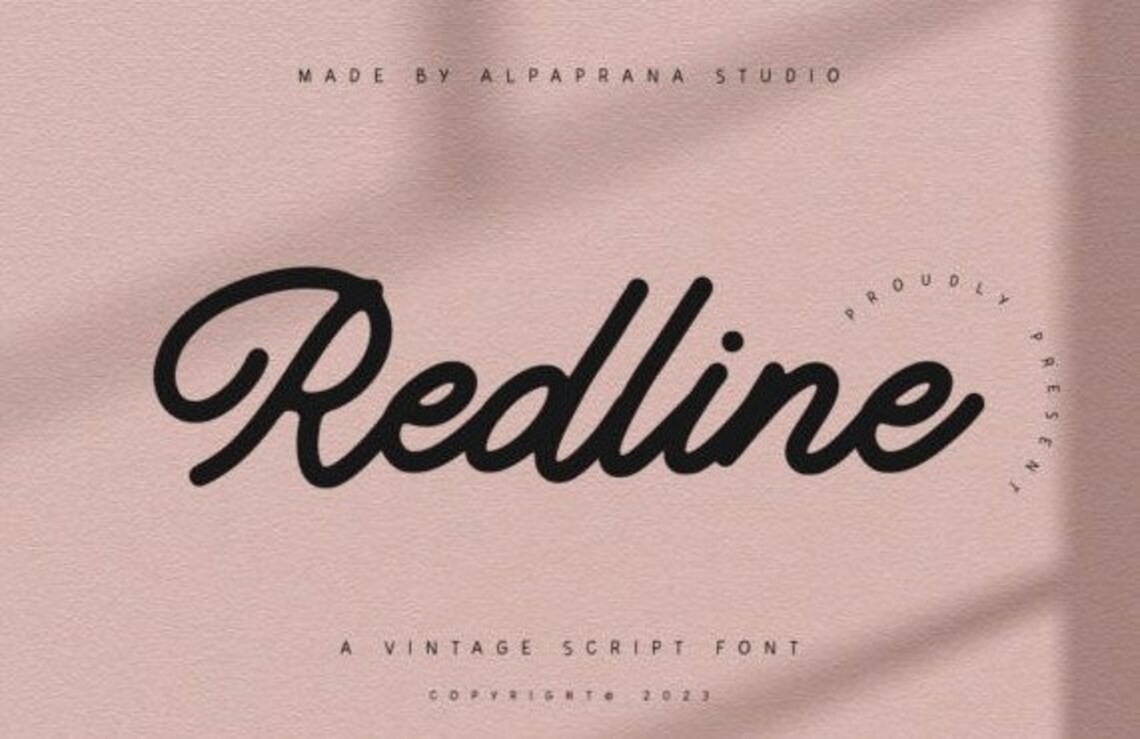 Redline Font, Beautiful Font, Script Font, Elegant Font, Handwritten ...