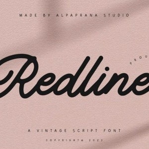 Redline Font, Beautiful Font, Script Font, Elegant Font, Handwritten ...