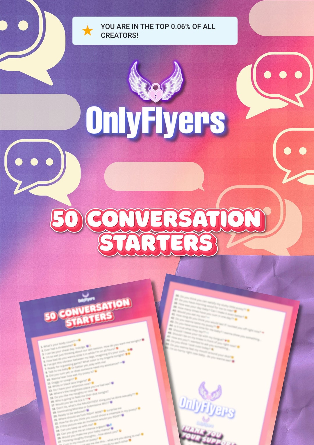 50 CONVERSATION STARTERS - Etsy