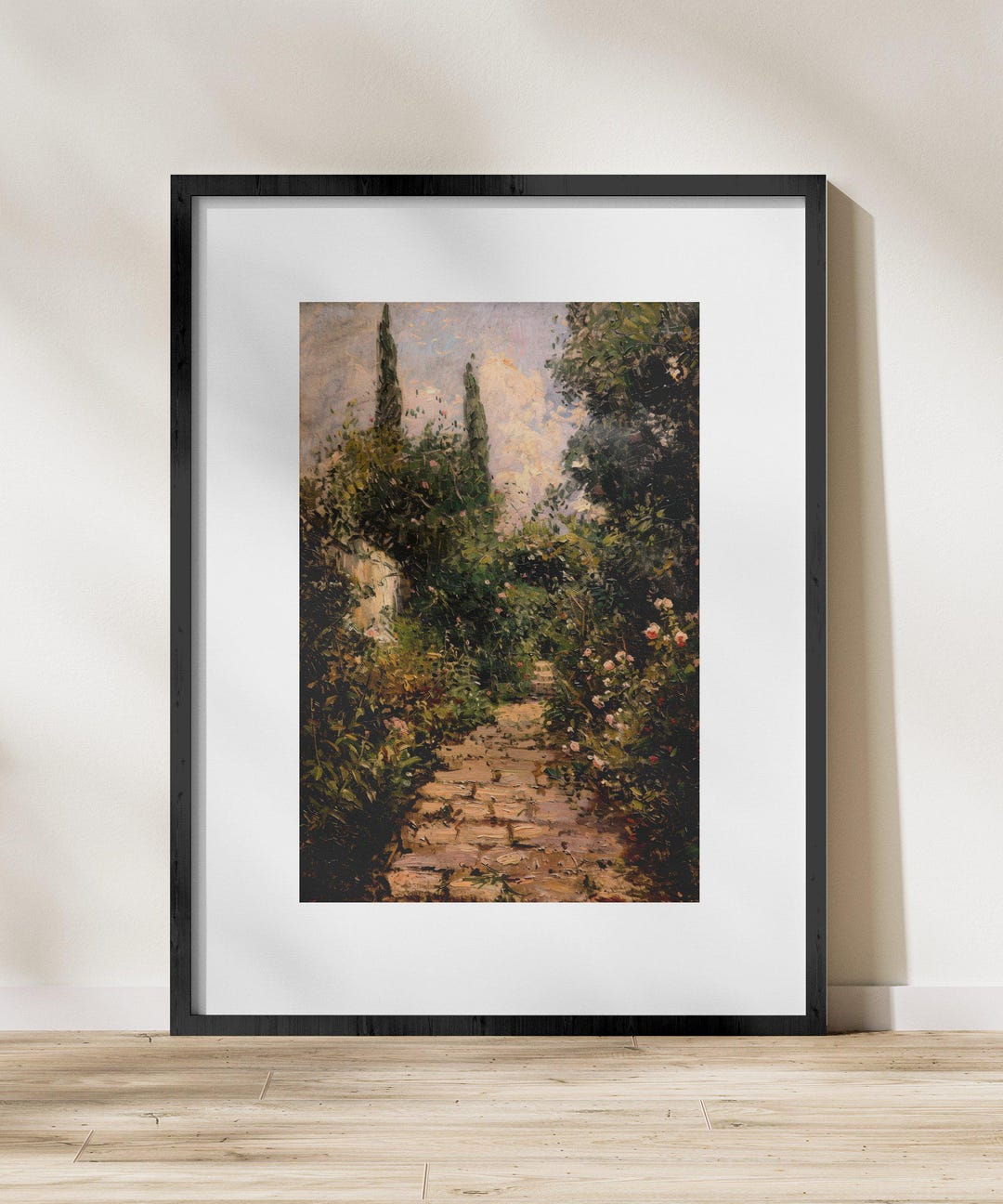 Scenic Italian Pathway Art, Wall Art for Dining Room, Garden Landscape ...
