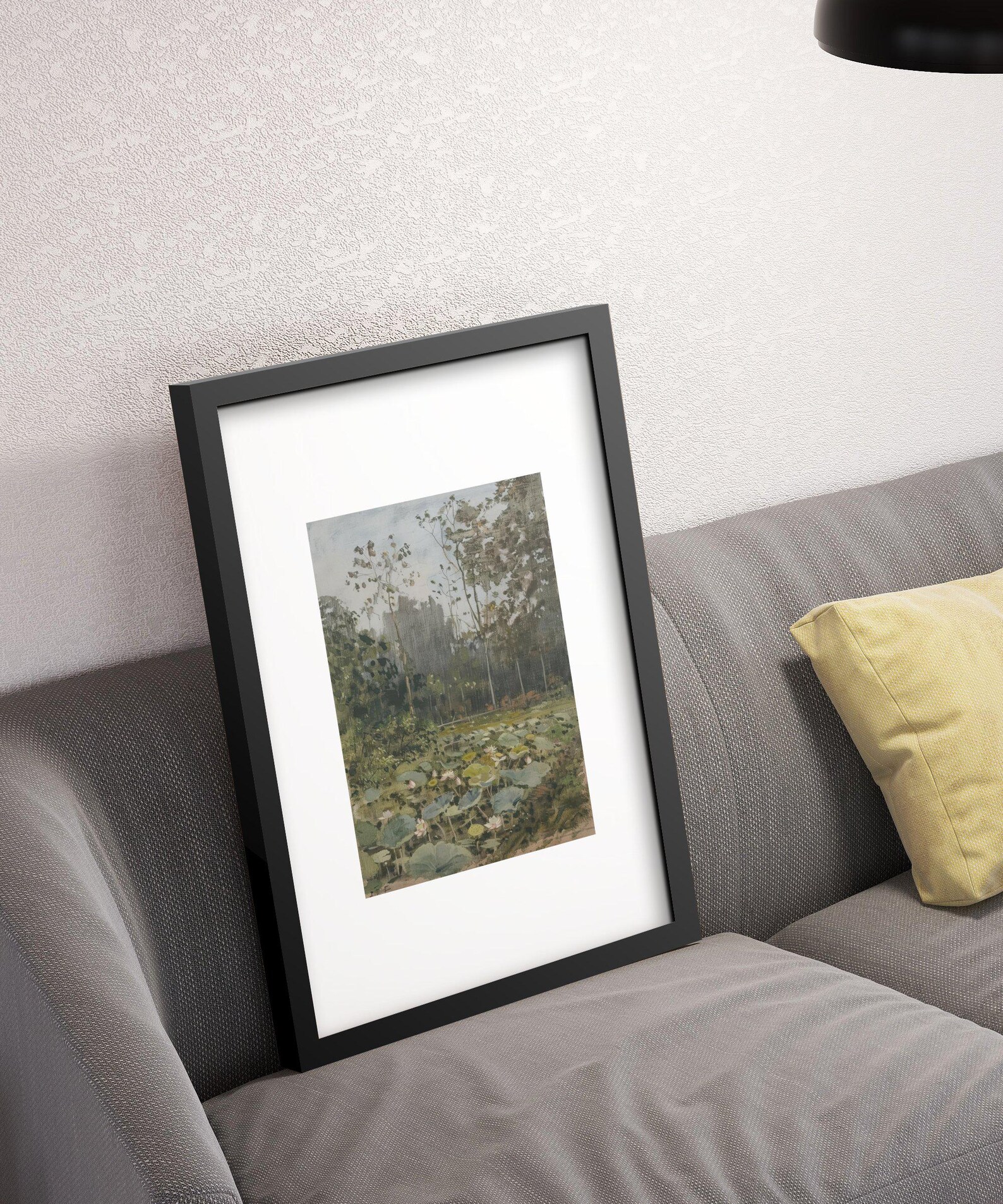 Nature Landscape Wall Art, Serene Forest Scene Print, Calming Greenery ...