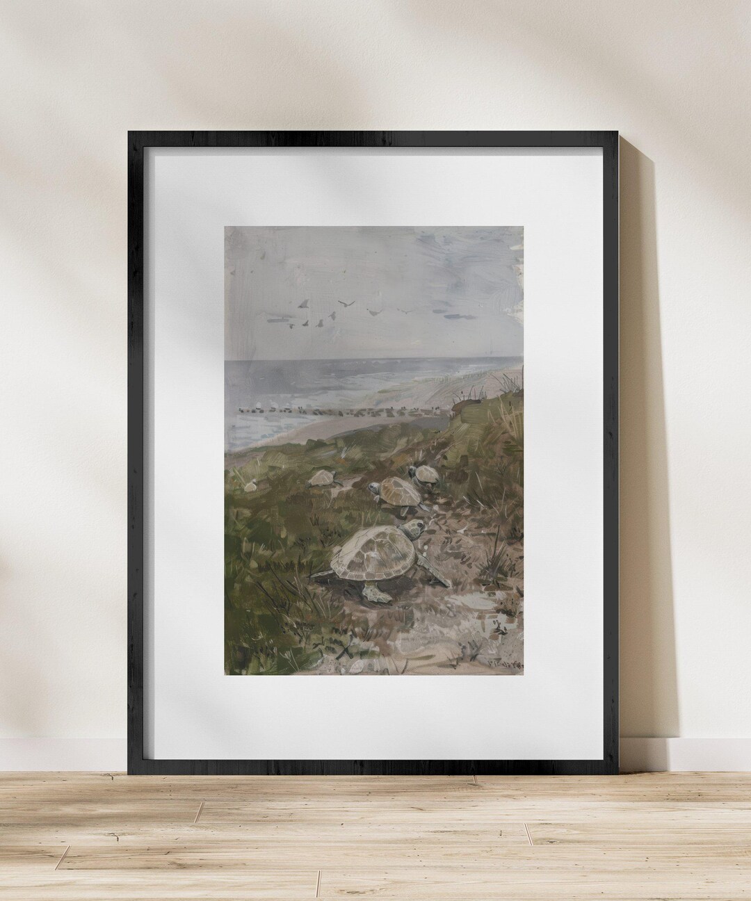 Seascape Wall Art, Coastal Landscape Painting, Bedroom Decor, Living ...