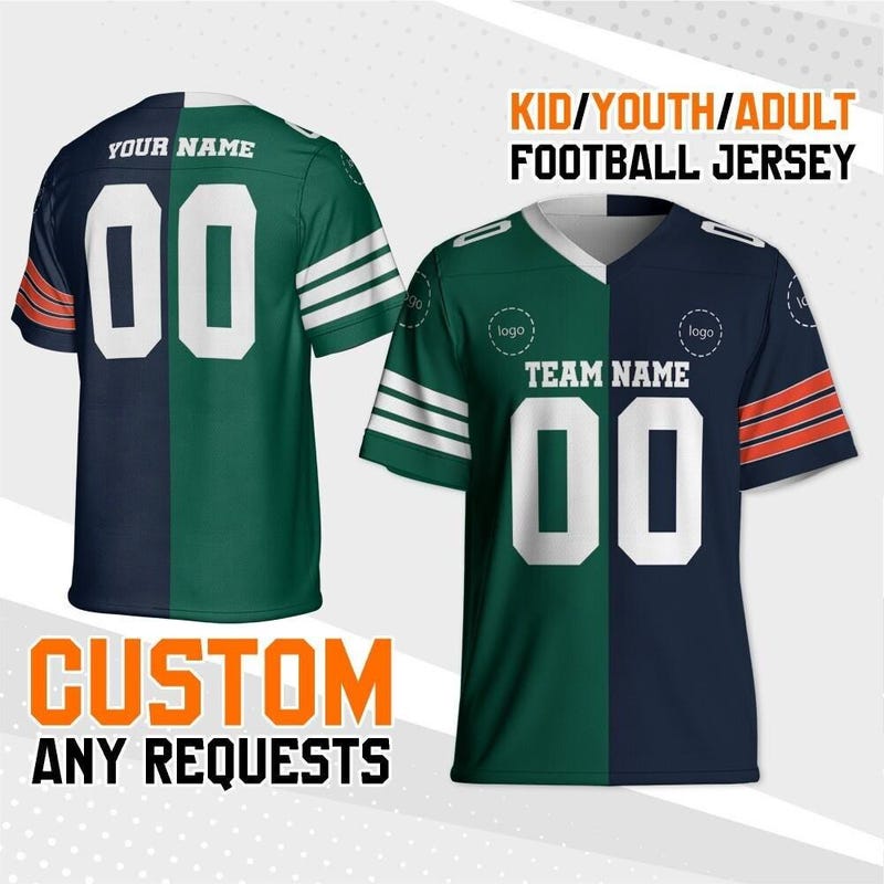 Custom 2 Color Jersey - Etsy