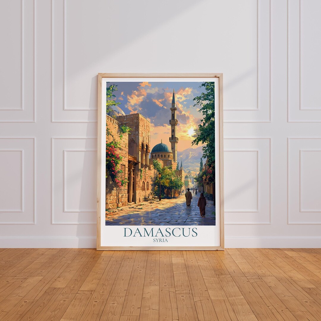 Damascus Travel Poster Damascus Poster Wall Art, Damascus Vintage ...