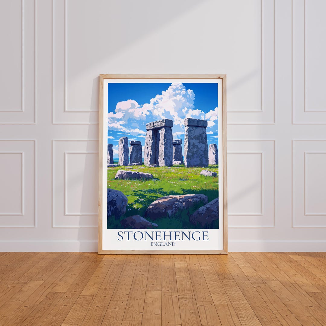 Stonehenge Travel Poster – England Wall Art | Stonehenge Print ...