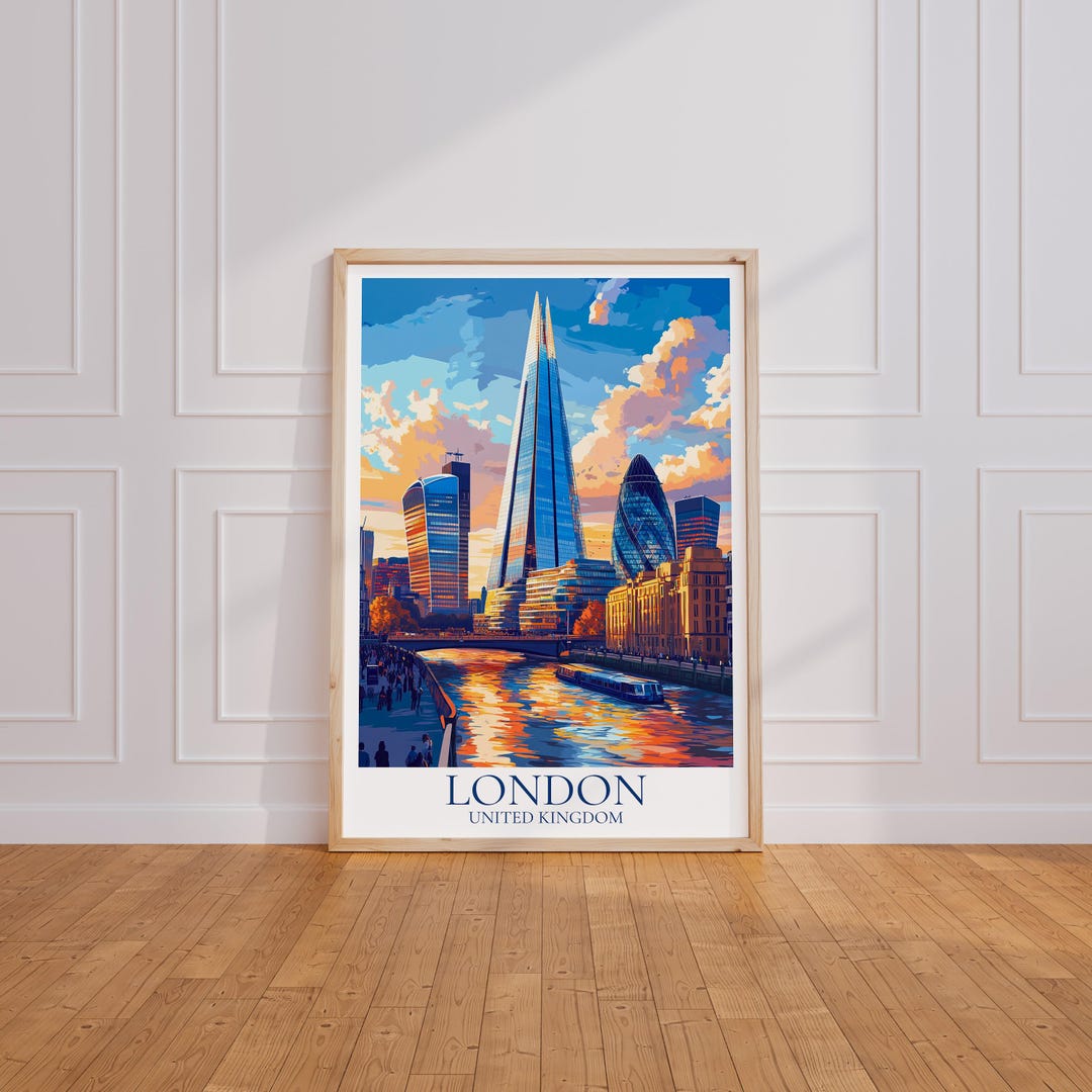 London Travel Poster - London Wall Art, London Vintage Poster, London ...