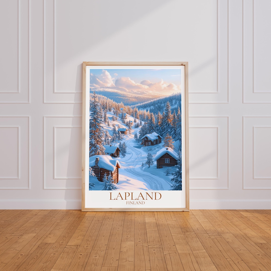 Lapland Travel Poster – Scandinavia Wall Art | Lapland Print | Lapland ...