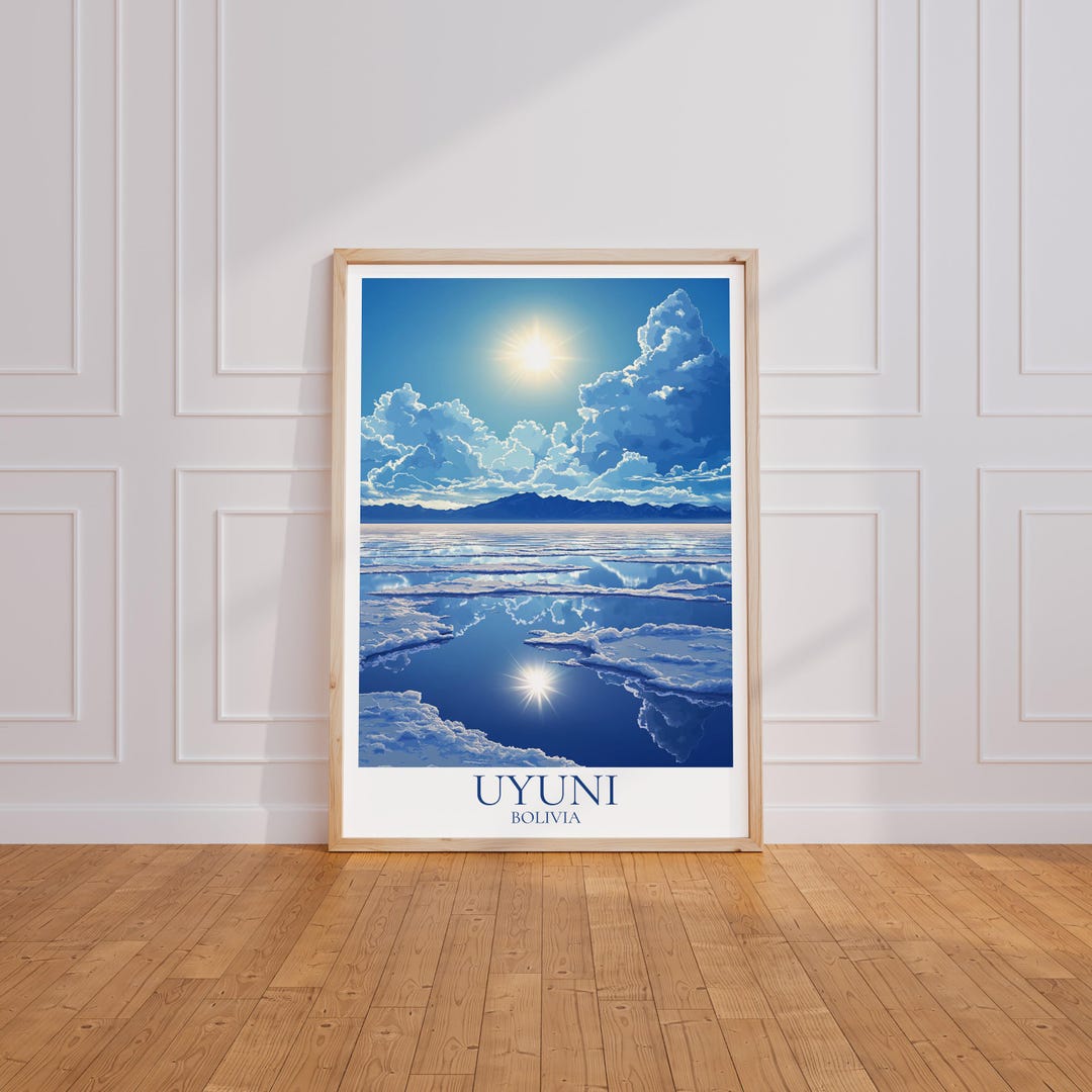 Salar De Uyuni Travel Poster – Bolivia Wall Art | Salar Print | Uyuni ...