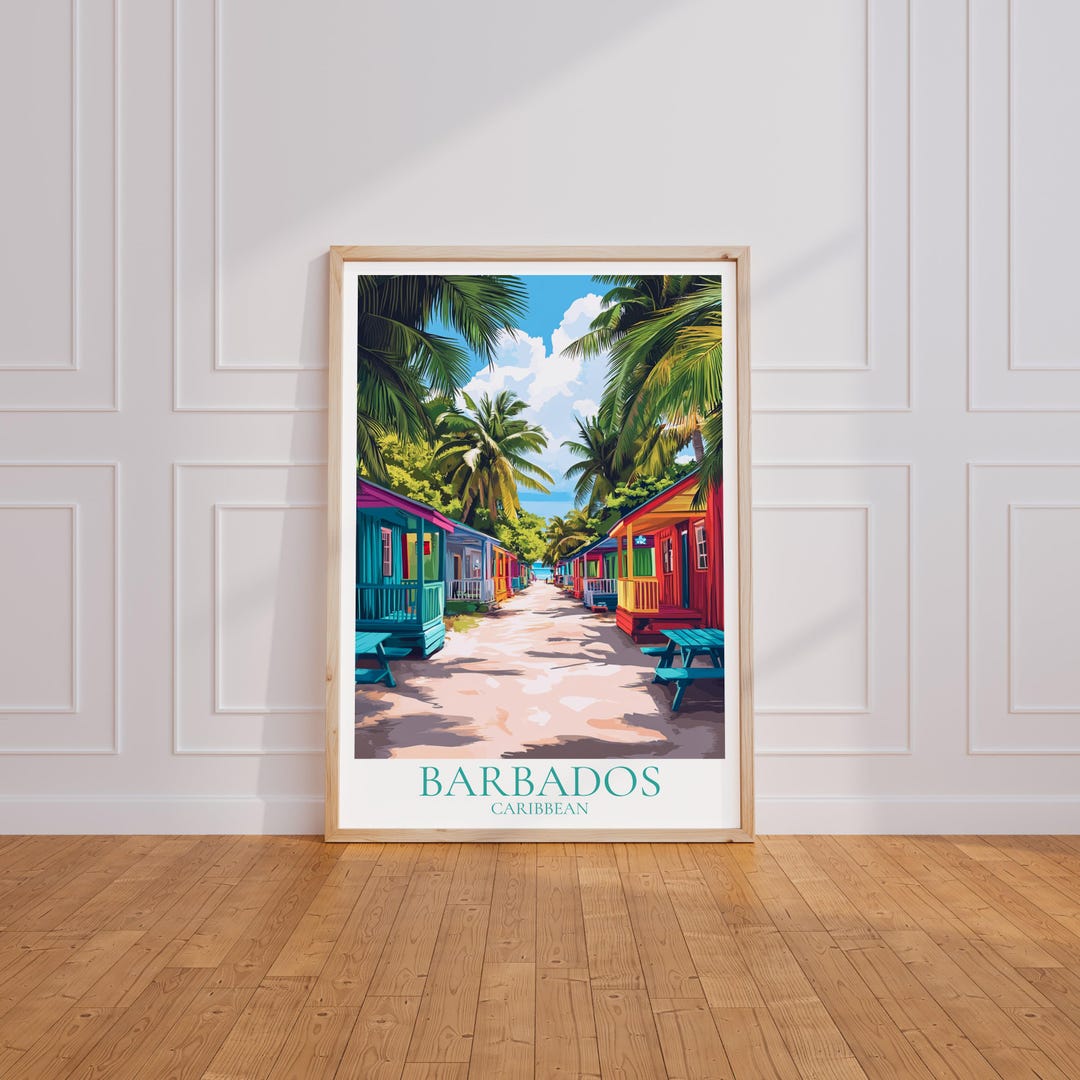 Barbados Travel Poster – Caribbean Wall Art | Barbados Print | Travel ...