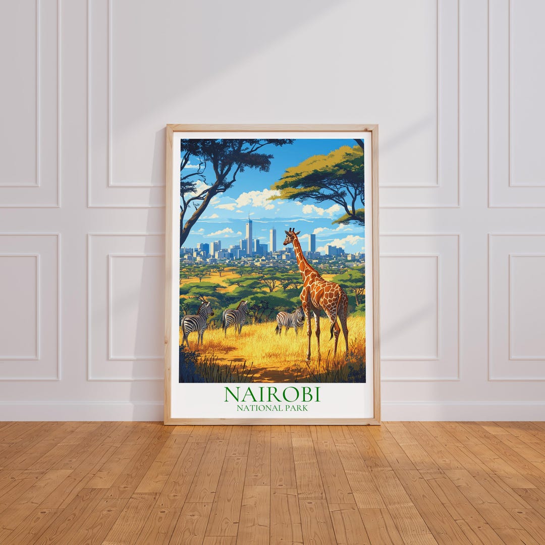 Nairobi Travel Poster – Nairobi Wall Art, Kenya Vintage Poster, Nairobi ...