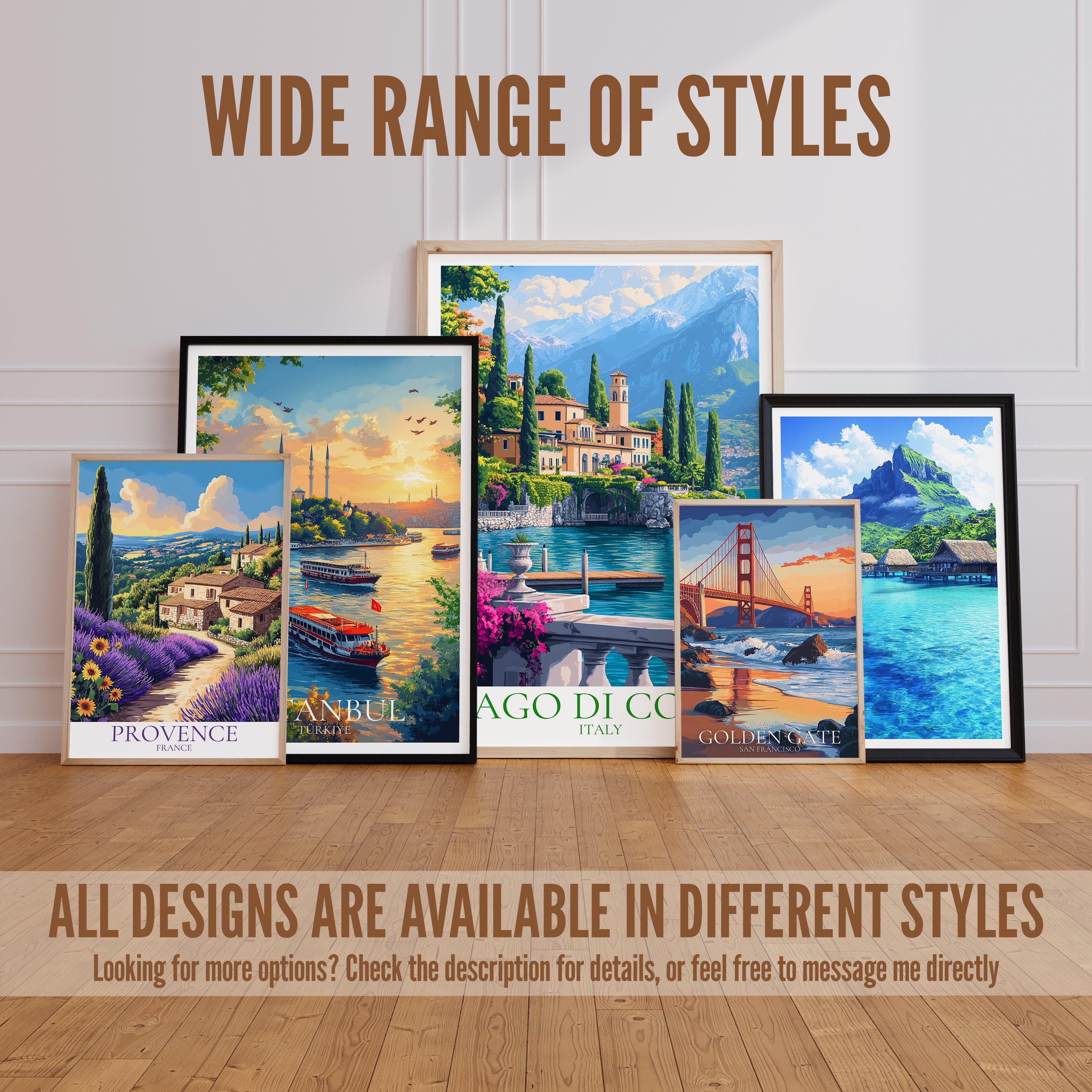 Lago Di Como Travel Poster – Italy Wall Art | Como Print | Lago Di Como ...