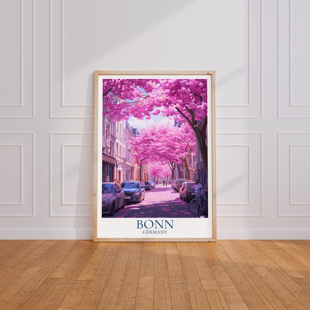 Bonn Travel Poster – Old Town Wall Art | Bonn Print | Bonn Vintage ...
