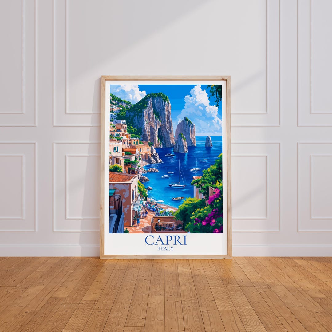 Capri Travel Poster – Italy Wall Art | Capri Print | Capri Vintage ...