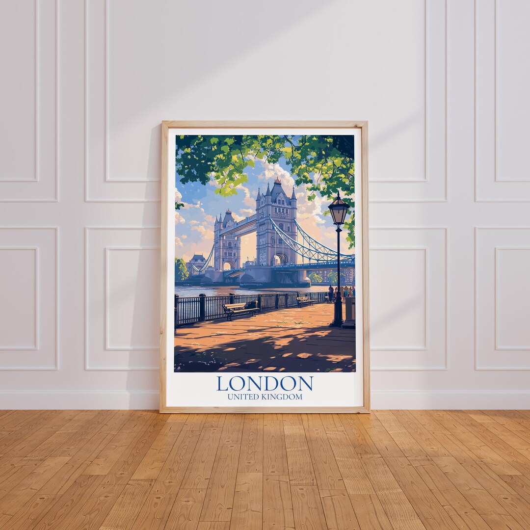 London Travel Poster – Tower Bridge Wall Art | London Print | London ...
