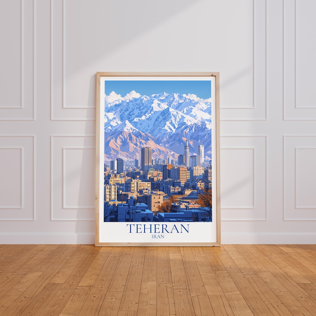Tehran Travel Poster – Iran Wall Art, Iran Vintage Poster, Tehran ...