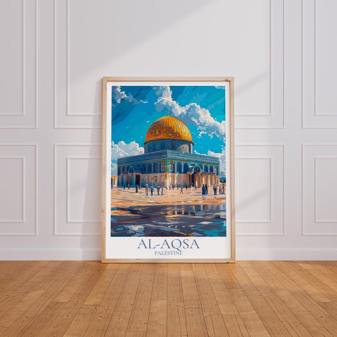 Al Aqsa Travel Poster Al Aqsa Poster Wall Art, Palestine Vintage Poster ...