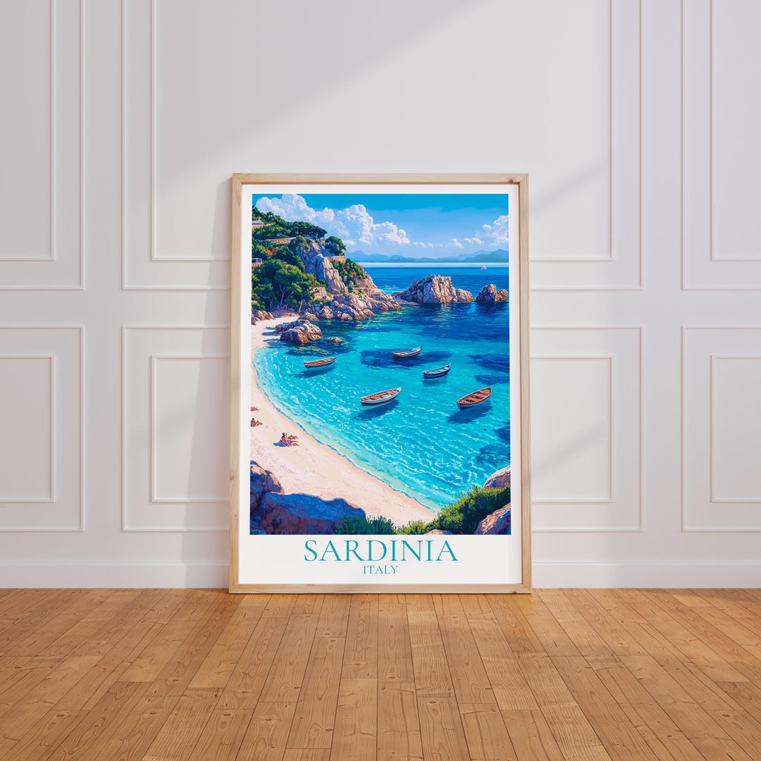 Sardinia Travel Poster – Italy Wall Art | Sardinia Print | Sardinia ...