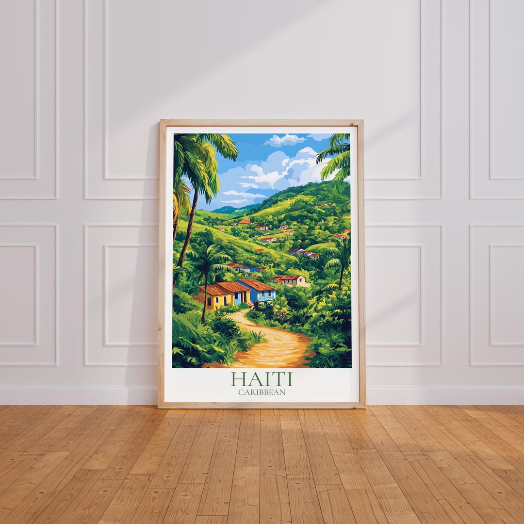 Haiti Travel Poster – Caribbean Wall Art | Haiti Print | Travel Poster ...