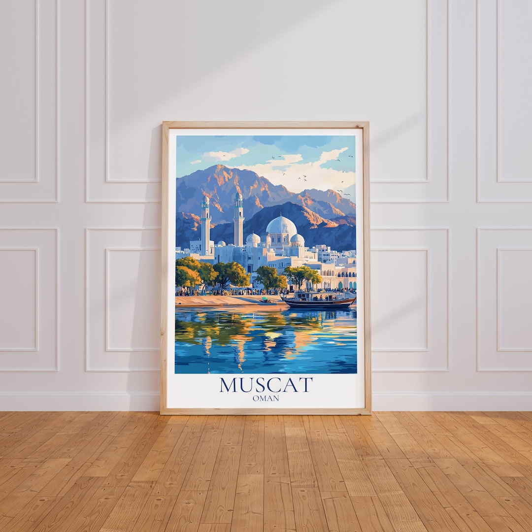 Muscat Travel Poster – Oman Wall Art, Muscat Vintage Poster, Muscat ...