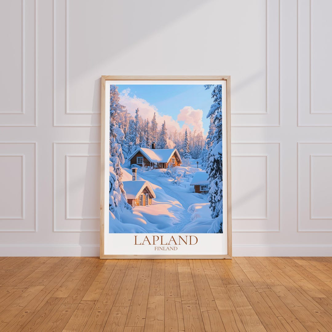 Lapland Travel Poster – Scandinavia Wall Art | Lapland Print | Lapland ...