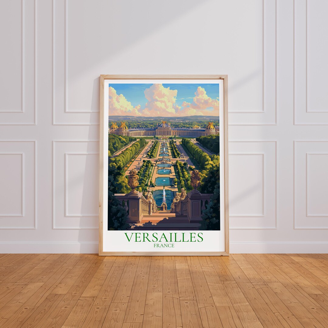 Versailles Travel Poster – Palace Wall Art | Versailles Print ...