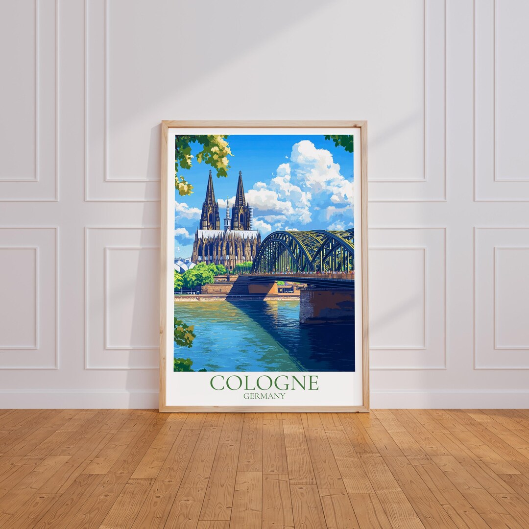 Cologne Travel Poster – Cologne Cathedral Wall Art | Cologne Print ...