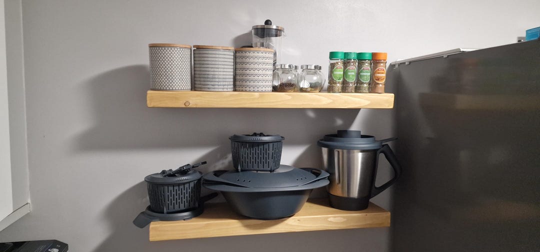 Rustic Floating Shelves 2x8 , Wooden Shelf With Concealed Brackets Made ...