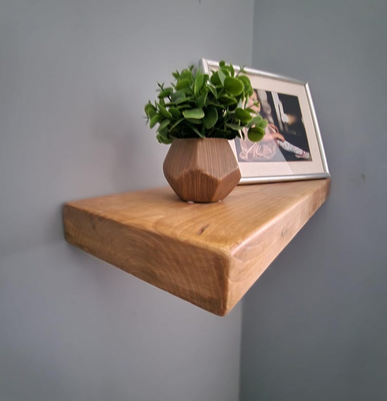 Rustic Floating Shelves 2x8 , Wooden Shelf With Concealed Brackets Made ...