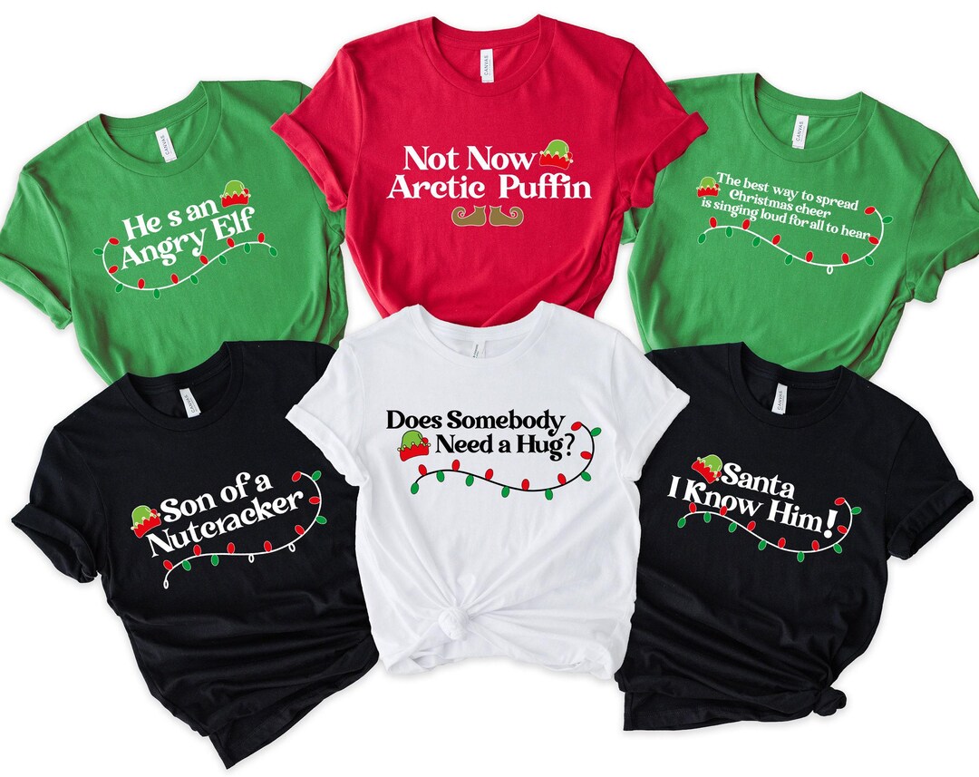 Buddy the Elf Movie Quote Shirts, Funny Christmas Shirts, Matching ...