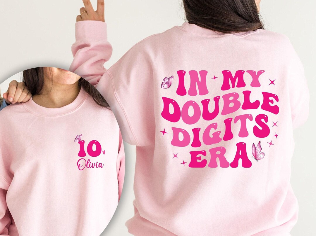 Custom Double Digits Teenager Shirt 10th Birthday Gift for Girls - Teen ...
