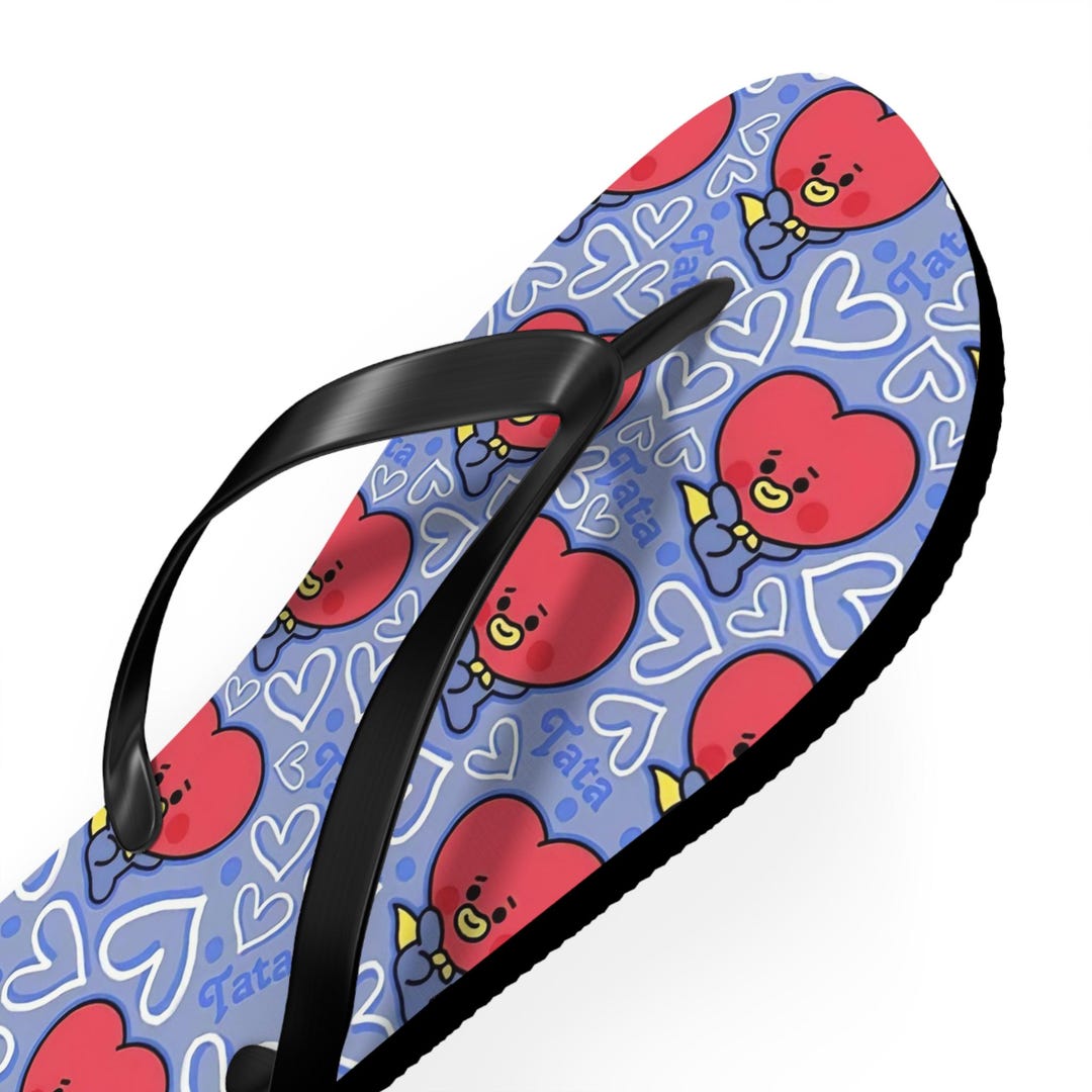 BT21 Tata Flip Flops: Kpop Summer Sandals for Kids - Etsy UK