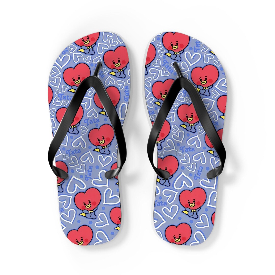 BT21 Tata Flip Flops – BTS Kids Sandals – Kpop Summer Slides – Kpopper ...