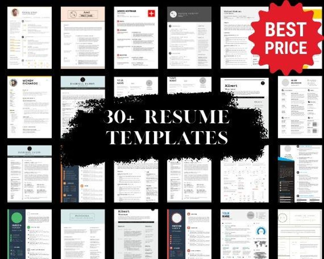 30+ Premium Resume Template Bundle,best Professional Resume Template ...