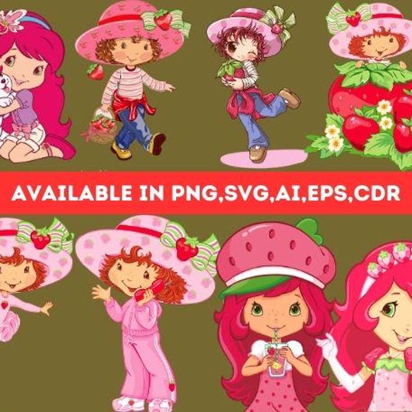 Strawberry Shortcake Svg Cricut - Etsy