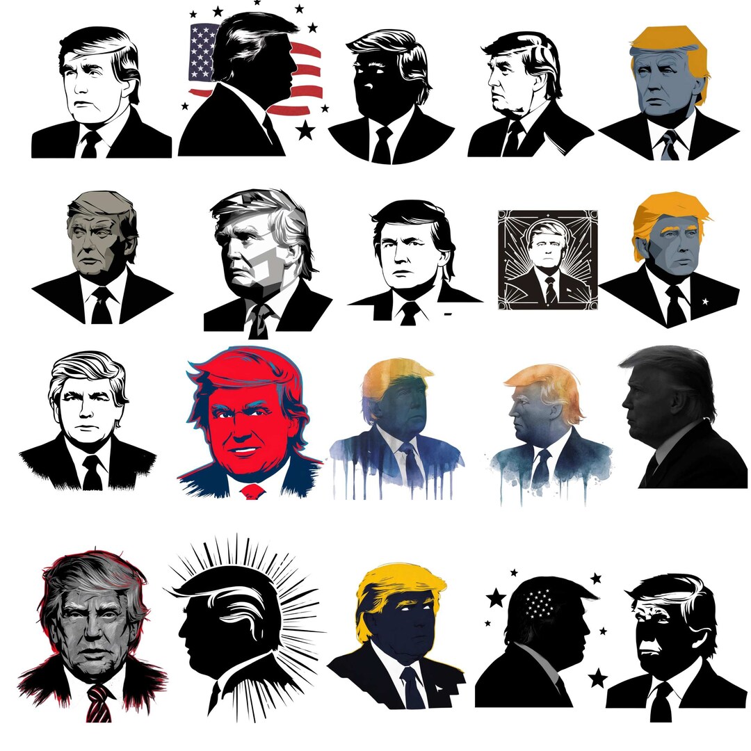Patriotic Trump 20 Silhouette SVG and Png,donald Trump Svg, Trump 2024 ...