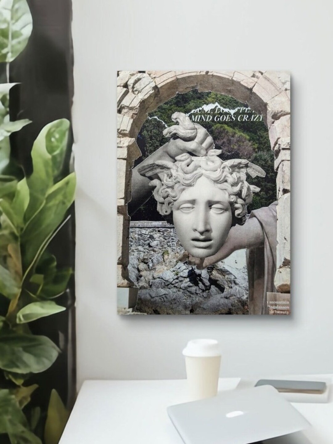 Medusa Collage Print, Greek Mythology, Head of Medusa, Italian Greek ...